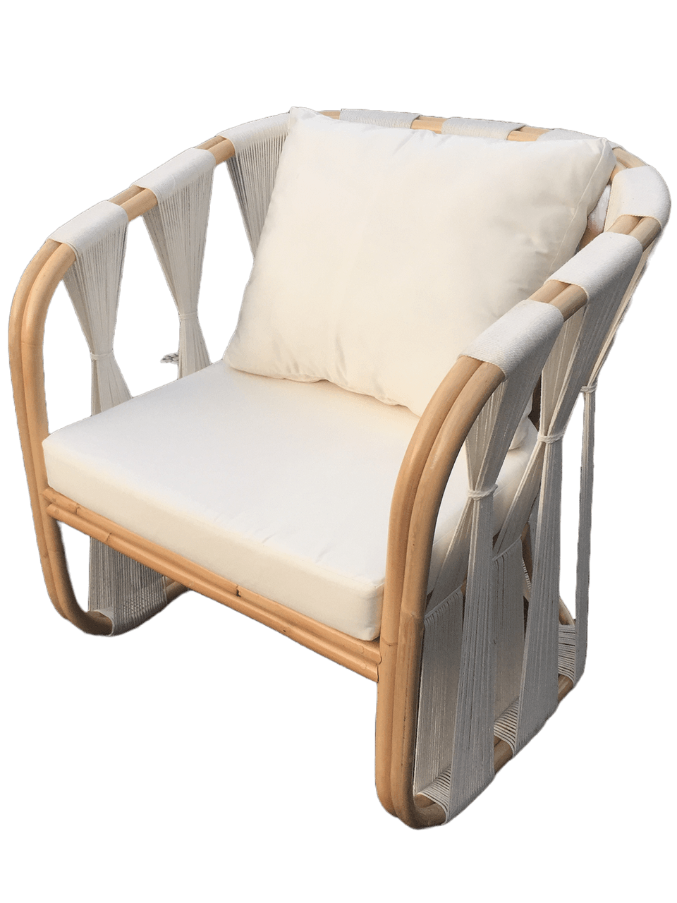 Anaïs | retro rotan lounge stoel / Ibiza styl / fauteuil / éénzit ...